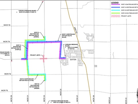 Full closure the next step in WCR 74 & 33 roundabout construction ...